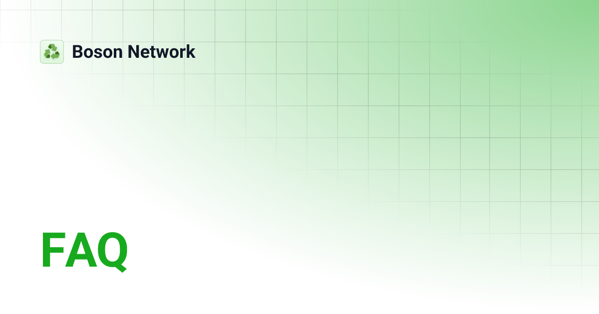FAQ | Boson Network